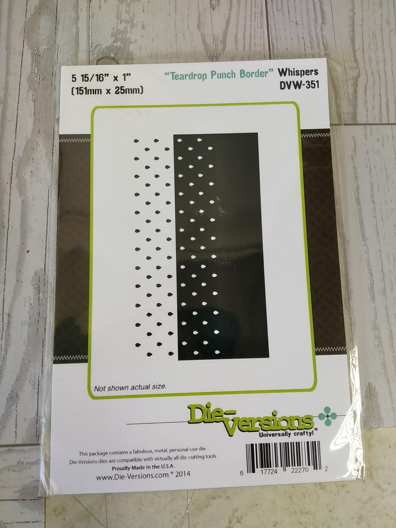 Teardrop Punch Border Die, Card Crafts - Etsy