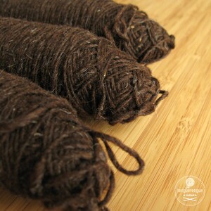 Artisan Undyed Wool. Natural Dark Brown - Etsy