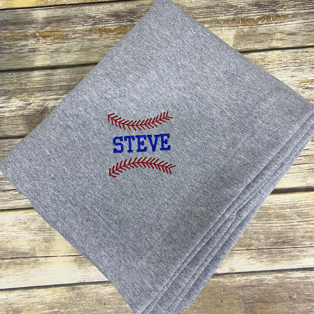 Personalized Baseball Blanket: Embroidered Team Name, Senior Gift - Etsy