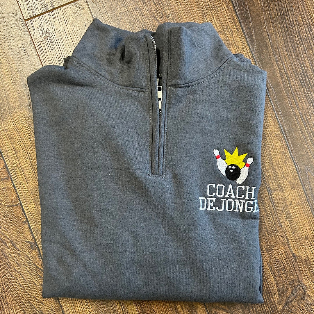Bowling Coach Personalized Quarter Zip Sweatshirt - Etsy