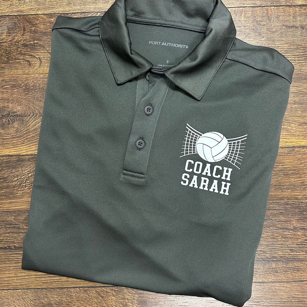 Personalized Volleyball Coach Performance Polo Shirt - Etsy