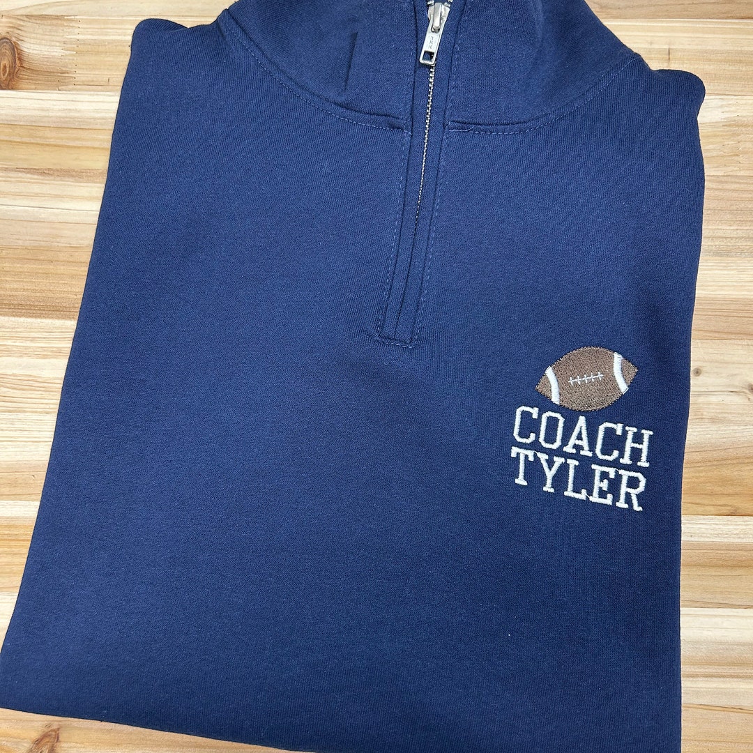 Football Coach Personalized Quarter Zip Sweatshirt - Etsy