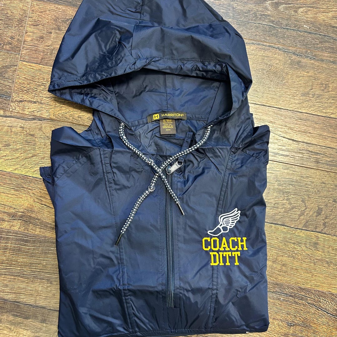 Track & Field Coach’s Personalized Pullover Rain Jacket - Etsy