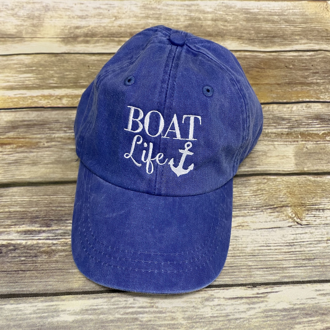 Boat Life Anchor Baseball Hat - Boat Hair Don't Care - Etsy