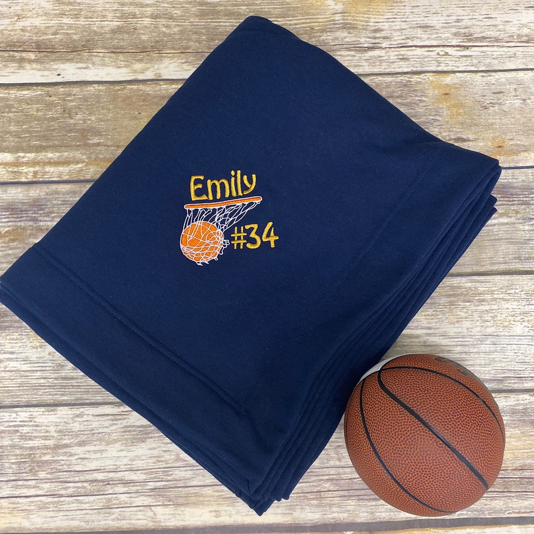 Personalized Basketball Stadium Blanket - Basketball Team Blanket Gift ...