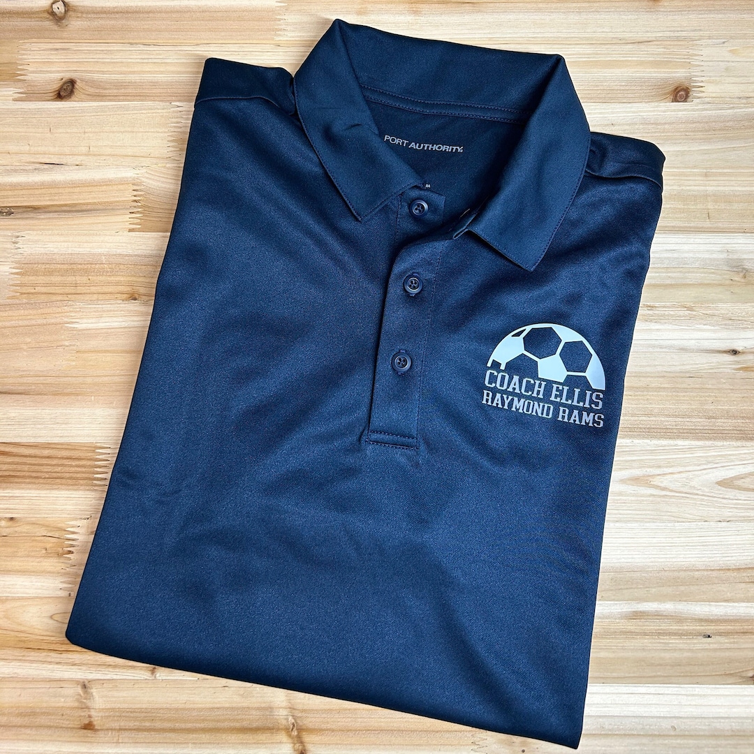 Personalized Soccer Coach Performance Polo Shirt - Etsy