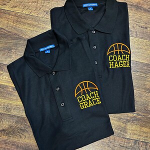 Personalized Basketball Coach Embroidered Polo Shirt - Etsy