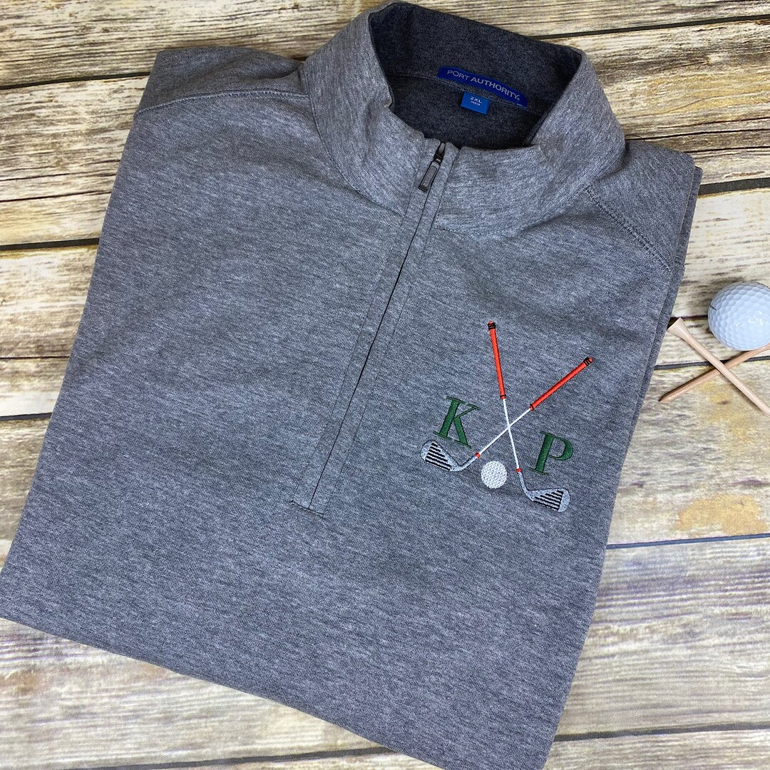 Personalized Golf Quarter Zip Pullover: Embroidered Golf Gift - Etsy