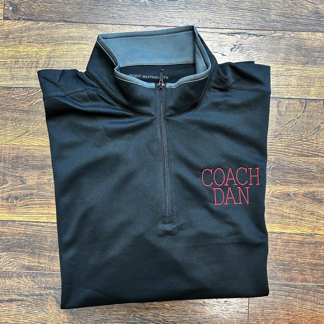 Custom Coach Performance Quarter Zip Pullover - Etsy
