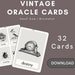 Practical Vintage Oracle Deck 32 Cards, Minimalist Design Blank ...