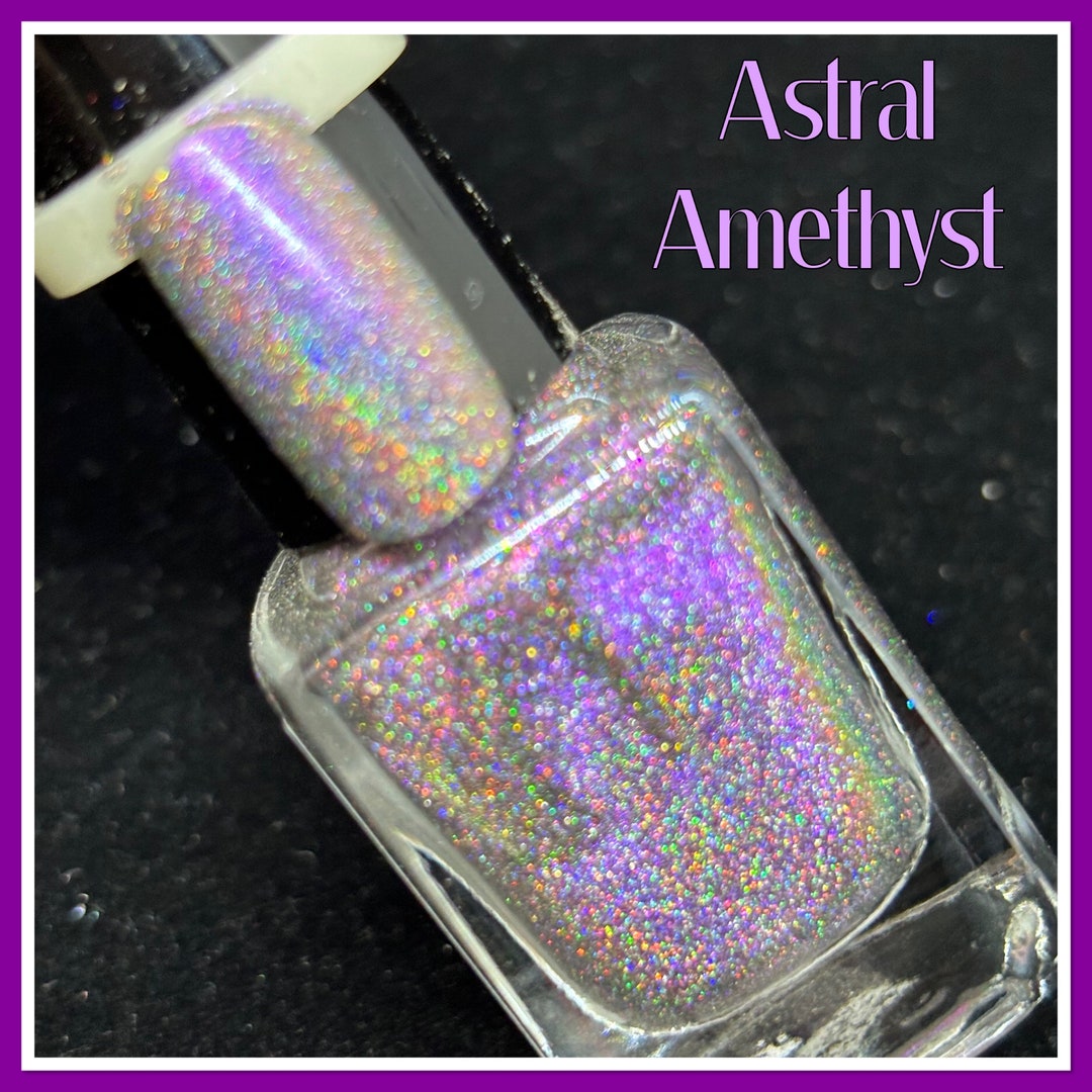 Astral Amethyst a Chrome Shifting Holographic Nail Polish - Etsy