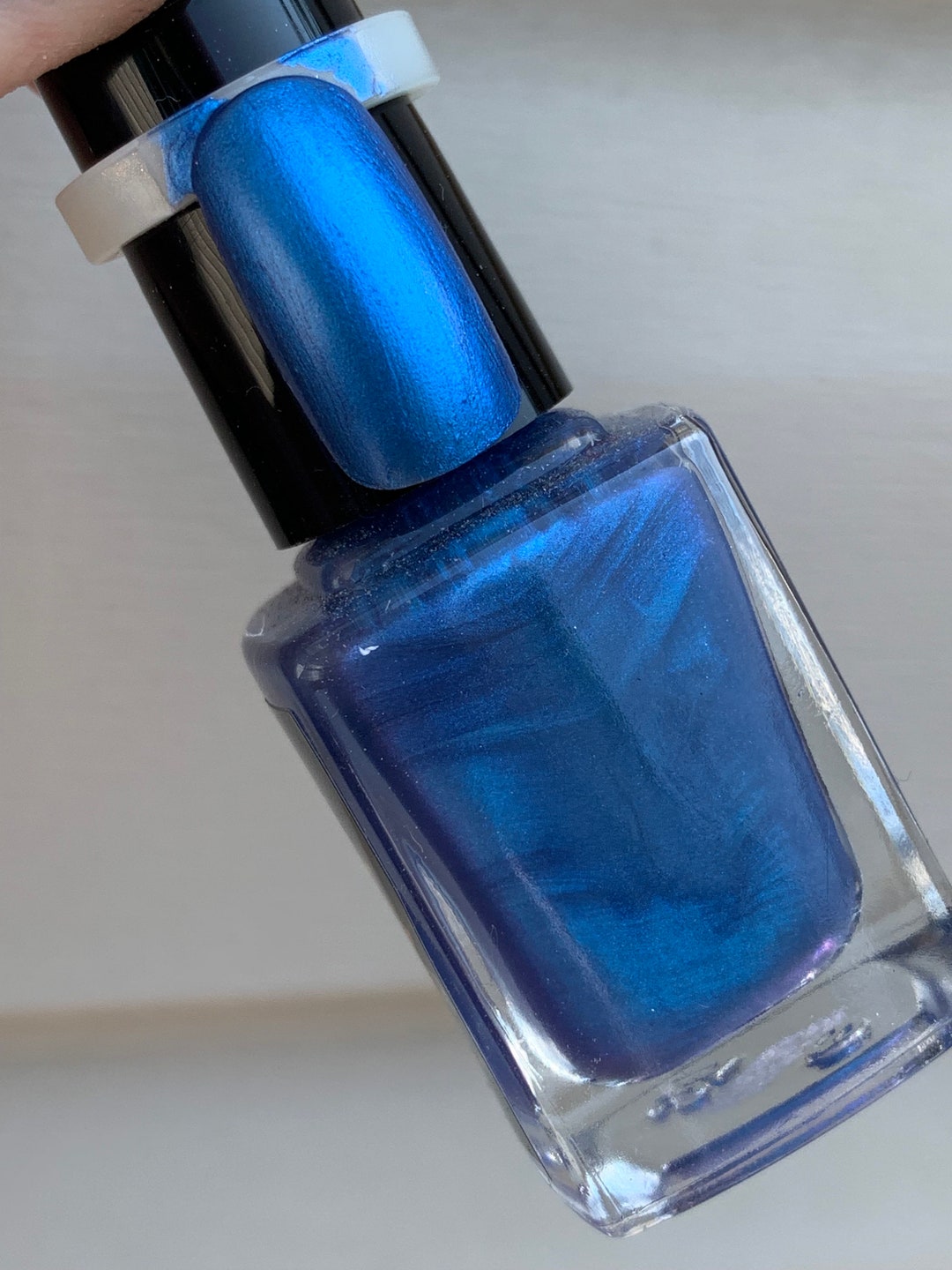 Sapphire Sparkle Blue Pearl Nail Polish - Etsy
