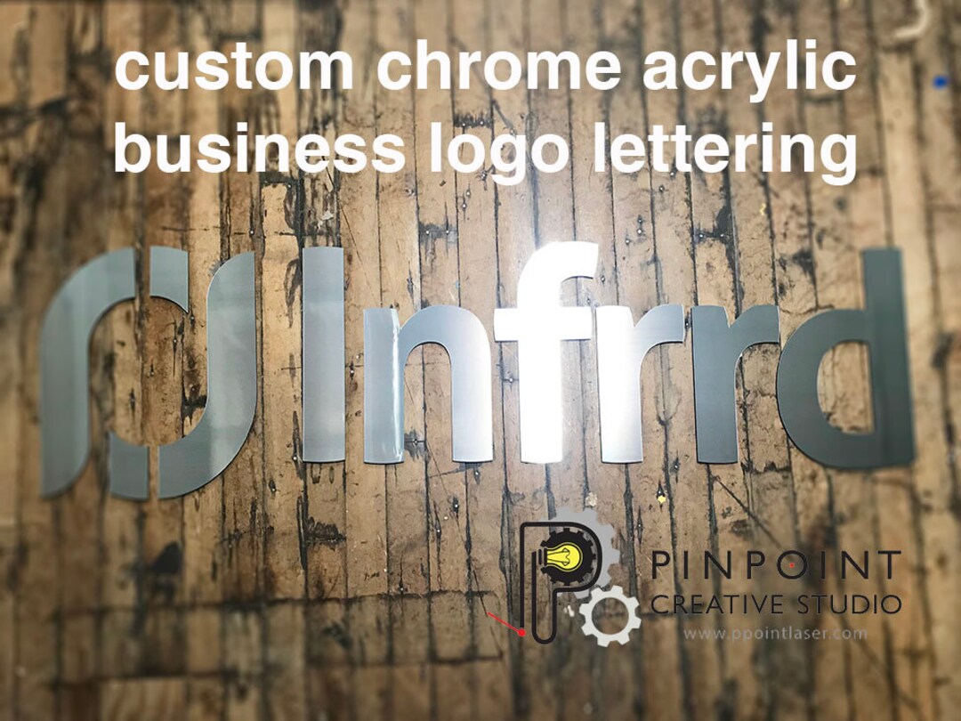 Chrome Acrylic Business Logo Lettering Laser Cut - Etsy