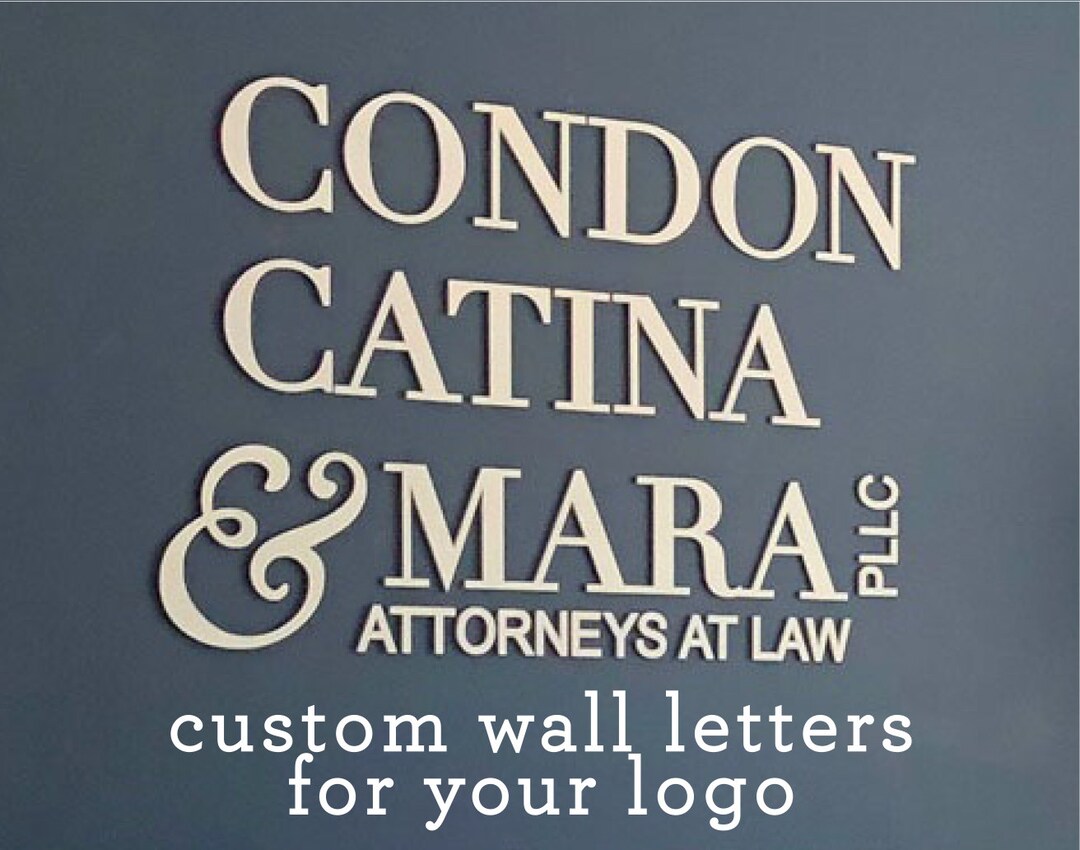 Law Office Business Logo Sign Lawyer Interior Wall Lettering - Etsy