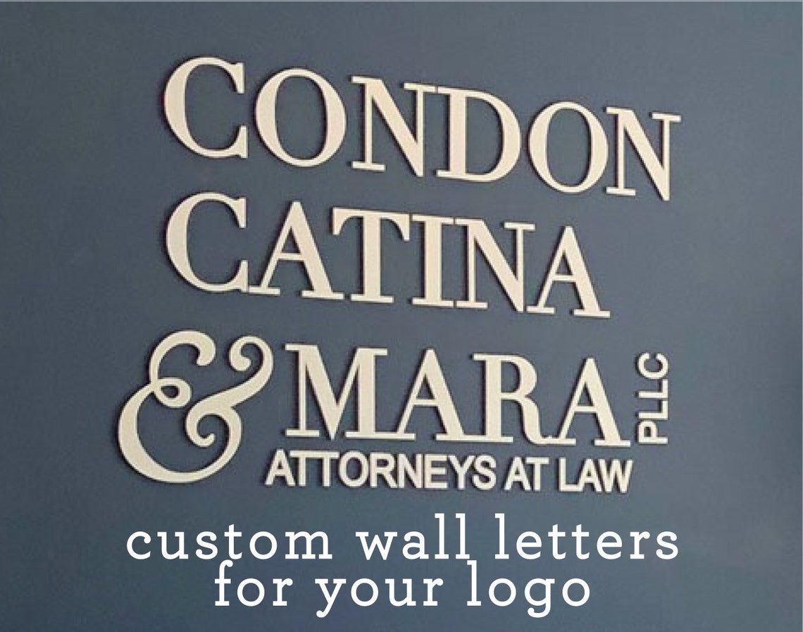 Law Office Business Logo Sign Lawyer Interior Wall Lettering - Etsy