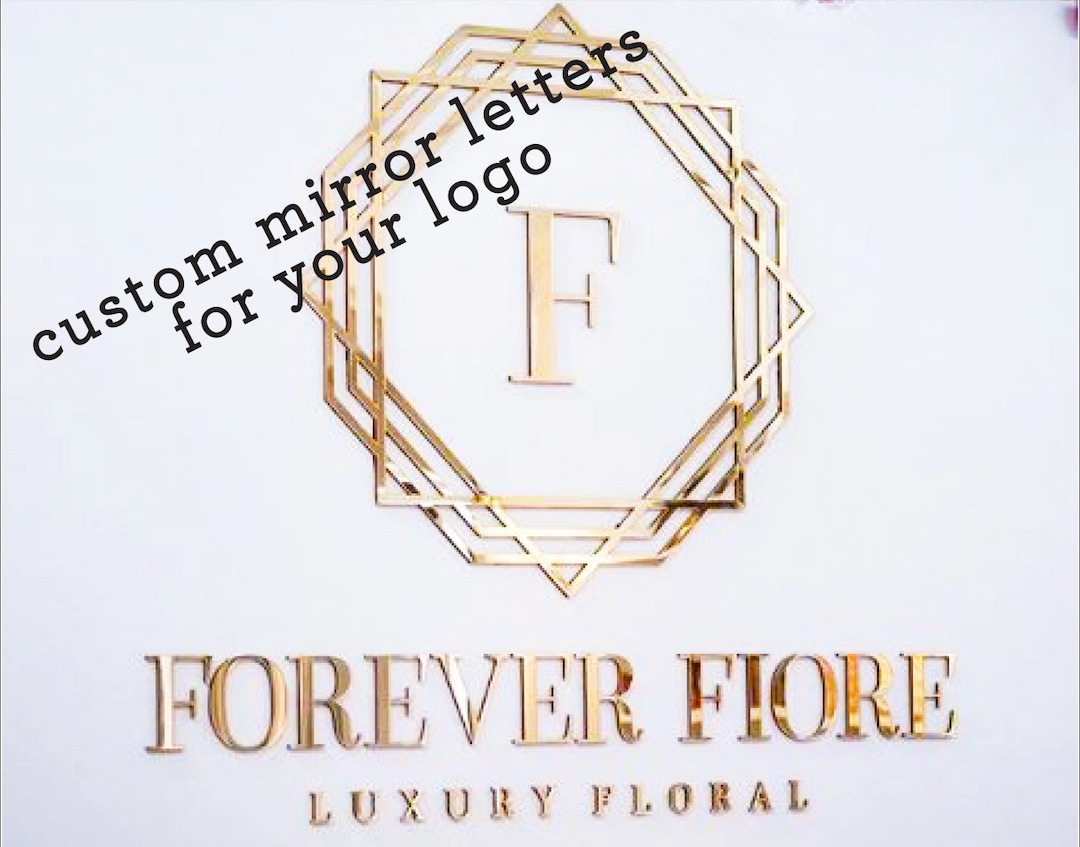 Custom Mirror Wall Letters for Business Logo Sign Laser Cut - Etsy