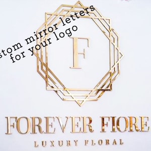 Custom Mirror Wall Letters for Business Logo Sign Laser Cut - Etsy