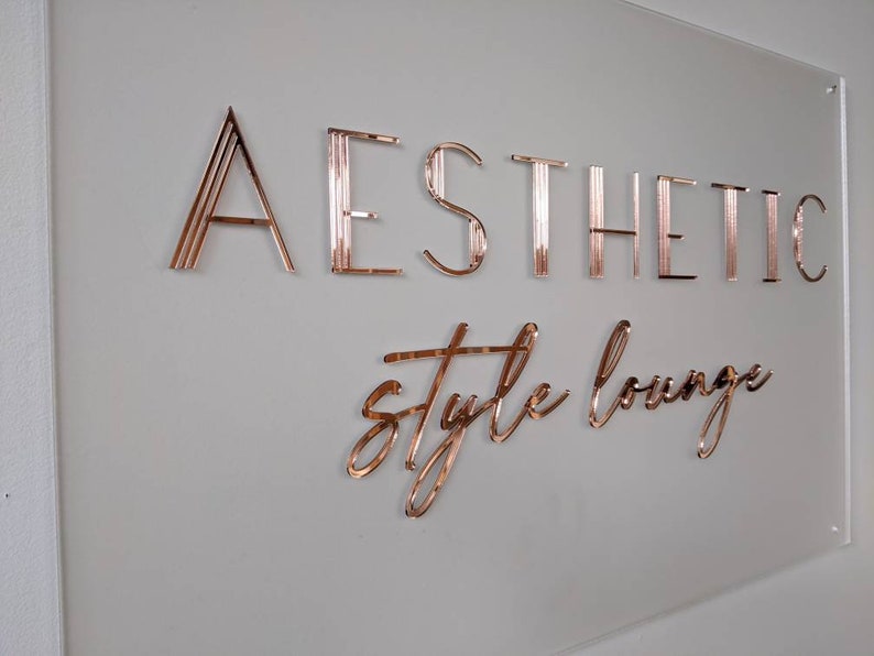 Custom Acrylic Business Sign With Frosted Background - Etsy