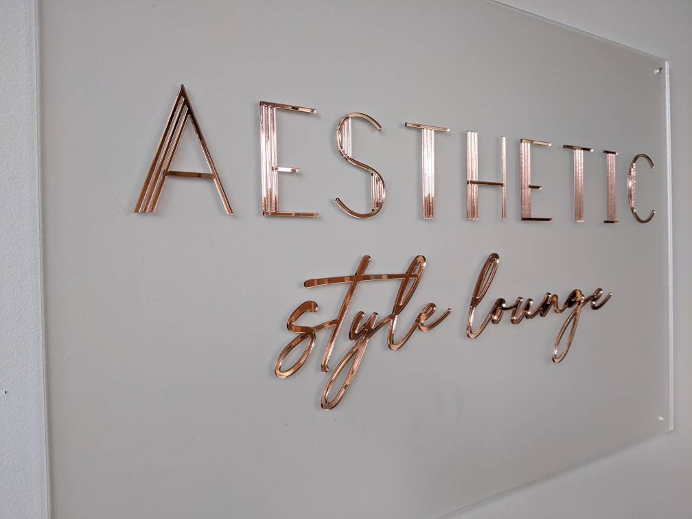 Custom Acrylic Business Sign With Frosted Background | Etsy