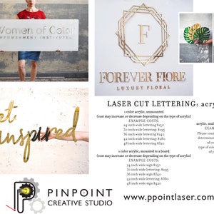 Custom Mirror Wall Letters for Business Logo Sign Laser Cut - Etsy