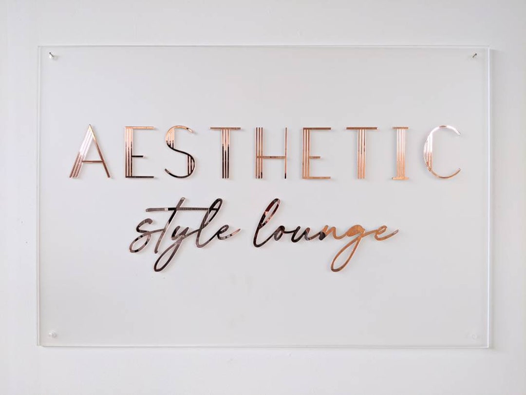 Custom Acrylic Business Sign With Frosted Background - Etsy Denmark
