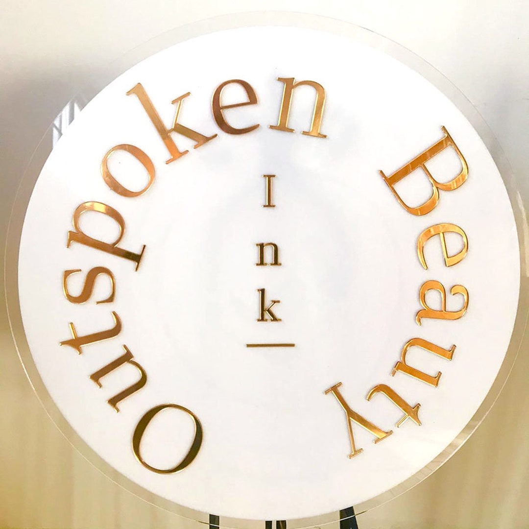 Round Circle Acrylic Business Logo Sign - Etsy