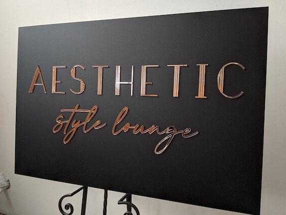 Black Acrylic Signs
