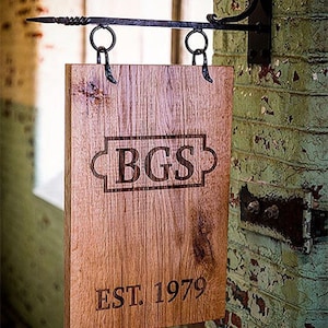 Engraved Wood Business Sign Rustic and Modern - Etsy