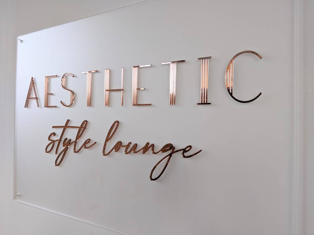 Custom Acrylic Business Sign With Frosted Background | Etsy