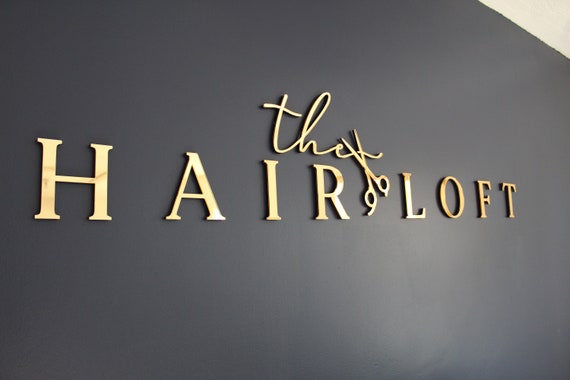 Logo Business Sign in Gold Mirror Silver Mirror or Custom - Etsy