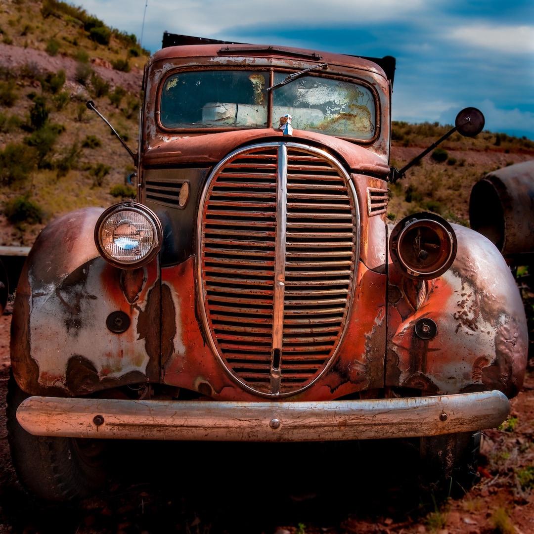 Rusty Classic Car - Etsy