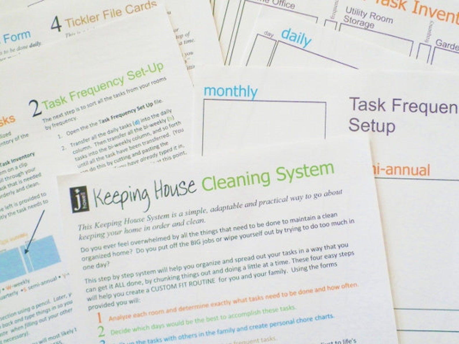 Keeping House House Cleaning System Printable Forms - Etsy