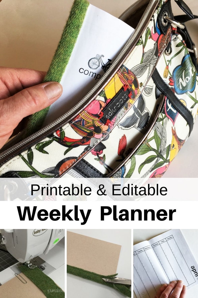 Printable Compact WEEKLY Pocket Planner PRINTABLE Instant - Etsy
