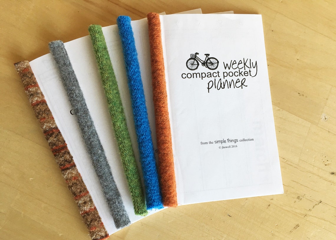 Printable Compact WEEKLY Pocket Planner PRINTABLE Instant - Etsy