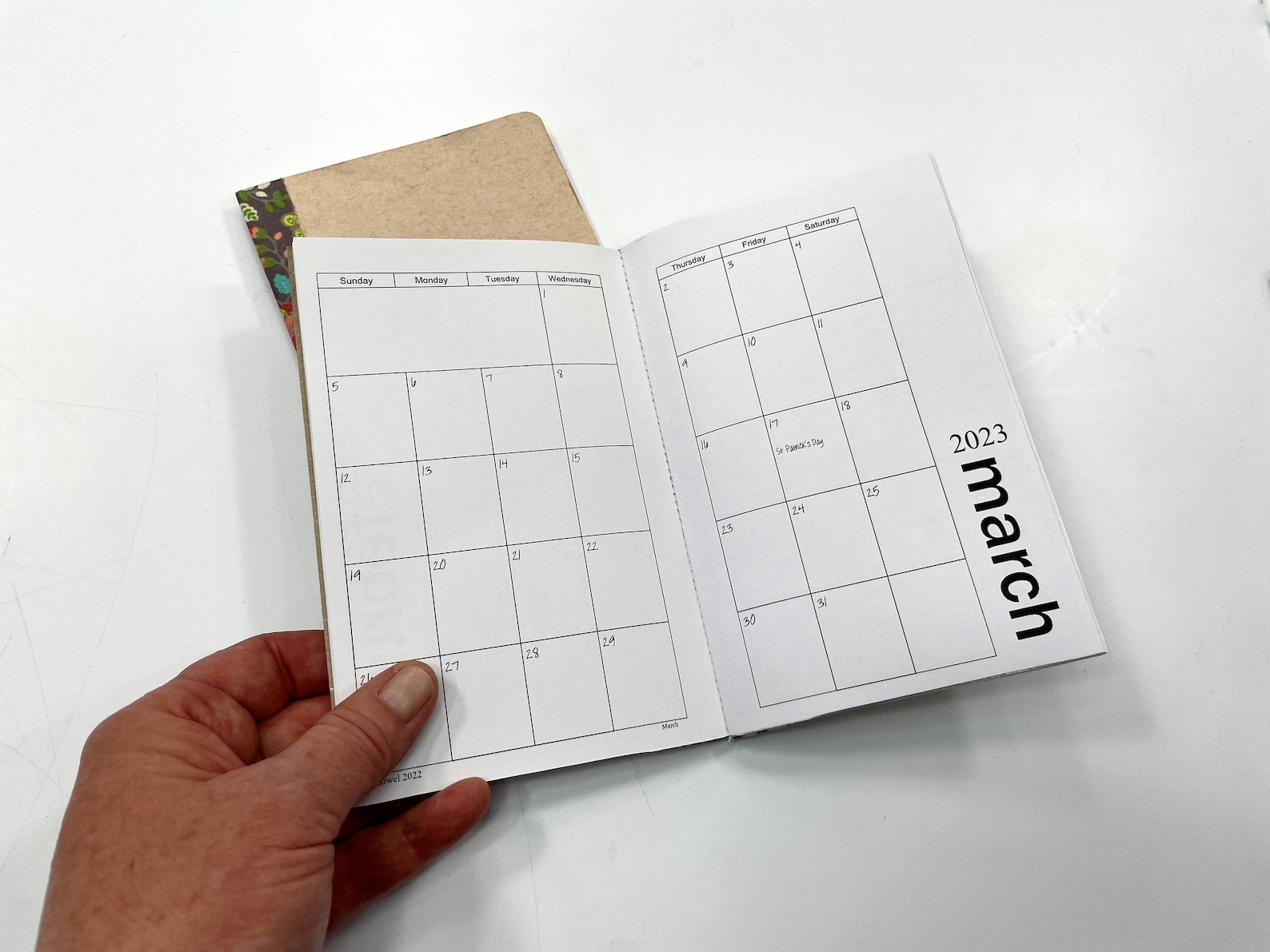 2023 Mini Printable Pocket Calendar Minimalist Style Etsy