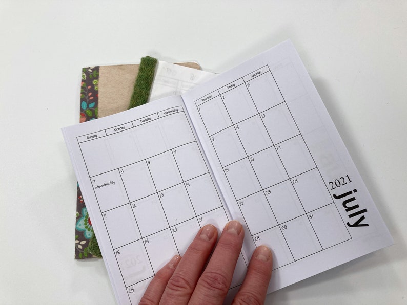 2021 Mini Printable Pocket Calendar Minimalist Style Etsy