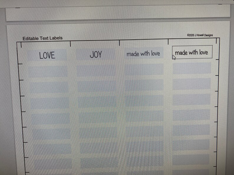 Printable Fabric Labels – Editable PDF – INSTANT DOWNLOAD – 4 Page Set ...