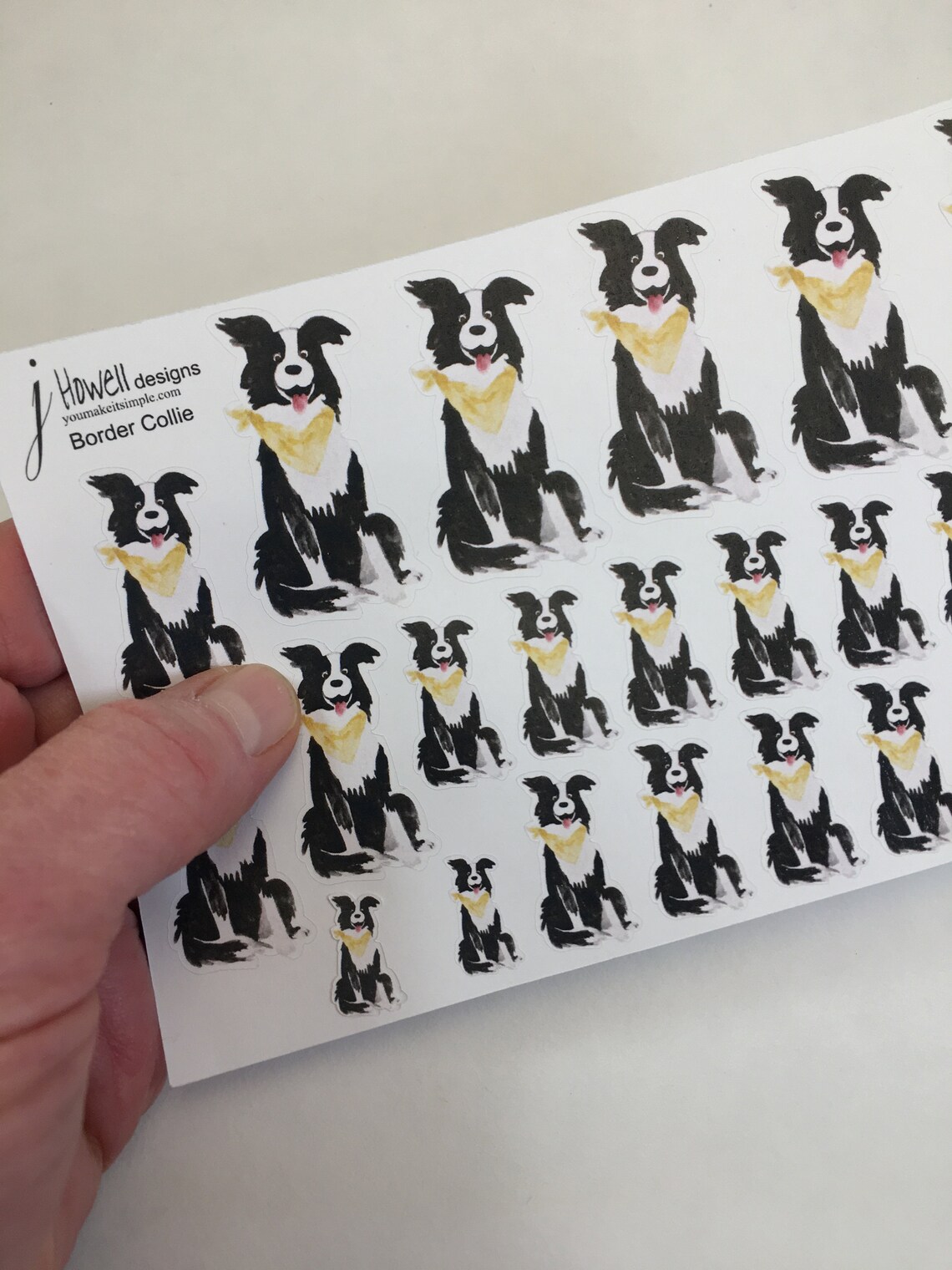 Border Collie Stickers 28 Count Sticker Sheet - Etsy