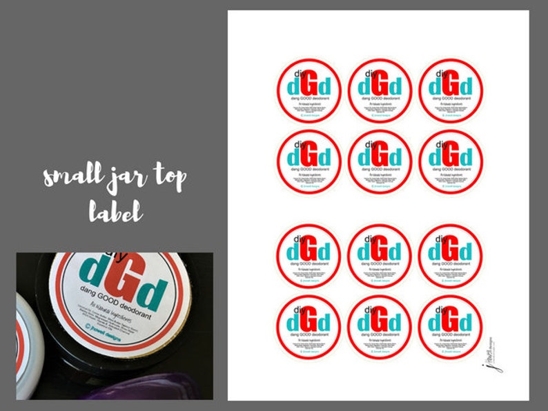PRINTABLE Diy DEODORANT Labels - PDF, Silhouette, Jpg - Etsy