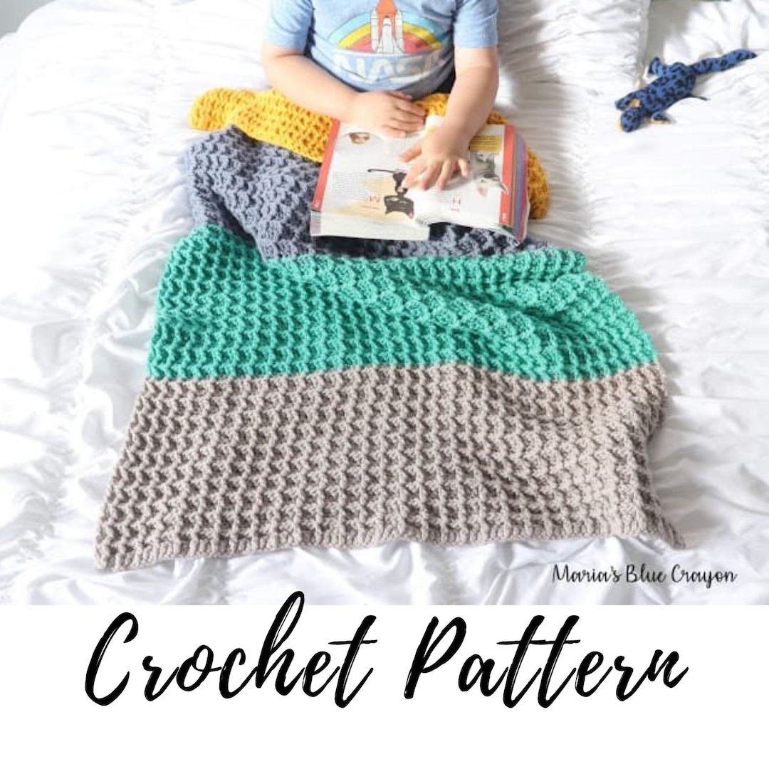 Color Block Crochet Blanket Pattern: 8 Sizes (PDF Download) - Etsy
