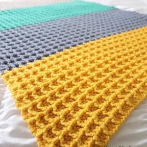 Color Block Crochet Blanket Pattern: 8 Sizes (PDF Download) - Etsy
