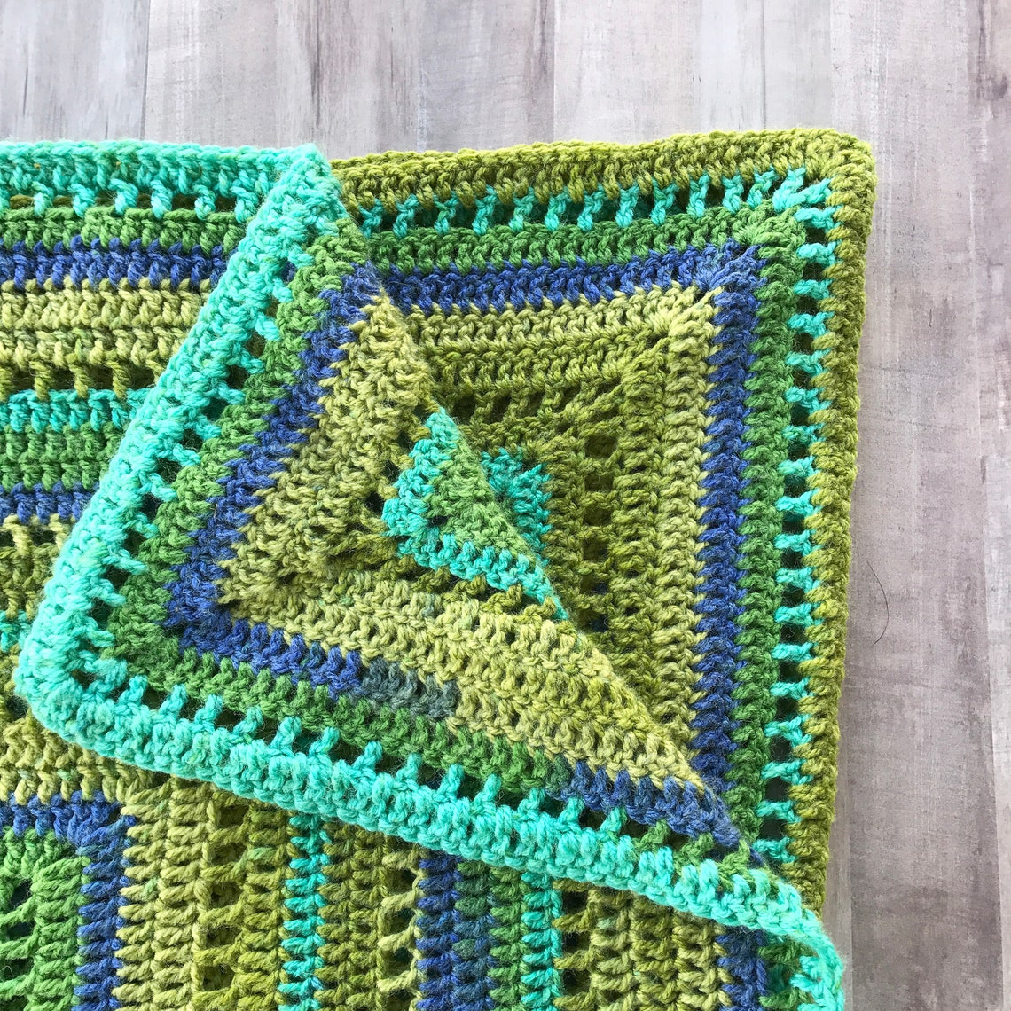 Crochet Granny Filet Blanket Pattern: Easy Modern Afghan (PDF Pattern ...