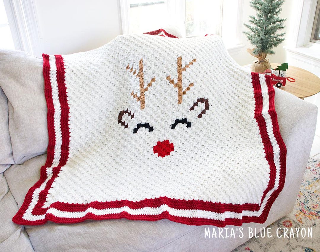 Crochet C2C Reindeer Blanket Graph Pattern, PDF Download - Etsy