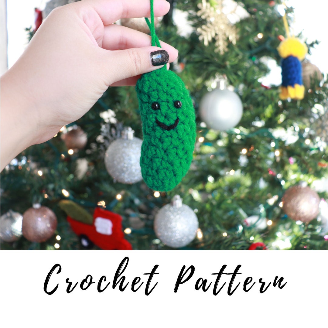 Crochet Pickle Ornament Pattern: Amigurumi Christmas Decoration (PDF ...