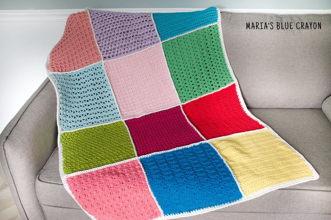 Crochet Sampler Blanket Pattern PDF Crochet Pattern Download - Etsy