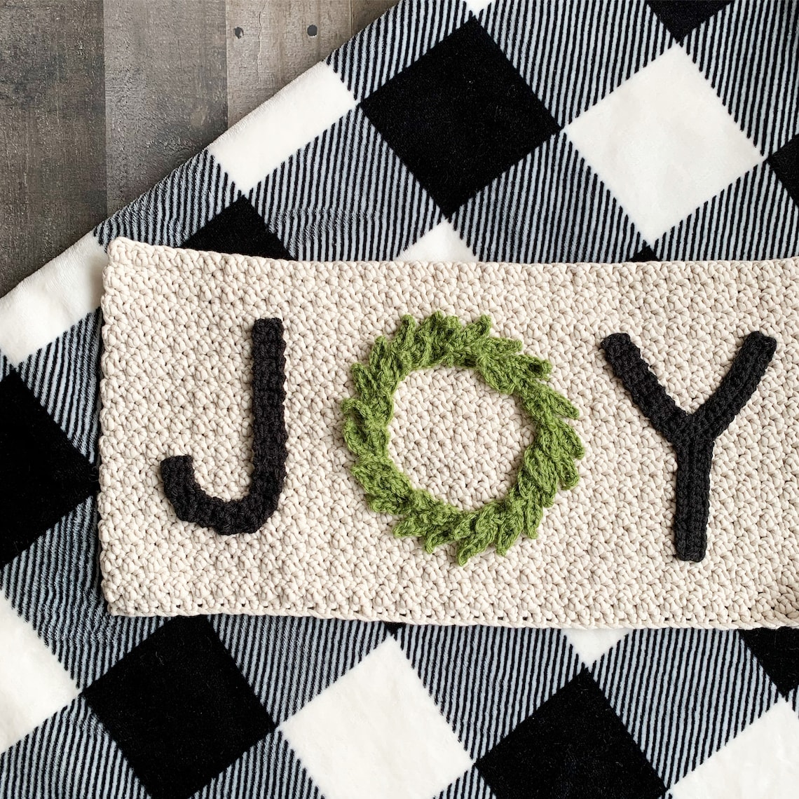 JOY Crochet Pillow Pattern Decorative Pillow JOY Pillow - Etsy