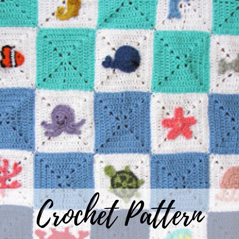 Granny Square Pattern Ocean - Etsy