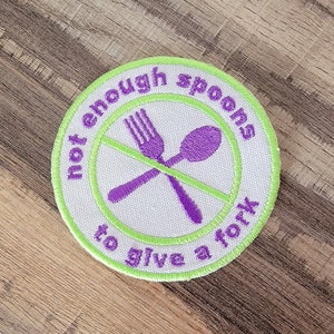 Patch : Not Enough Spoons to Give a Fork - Etsy
