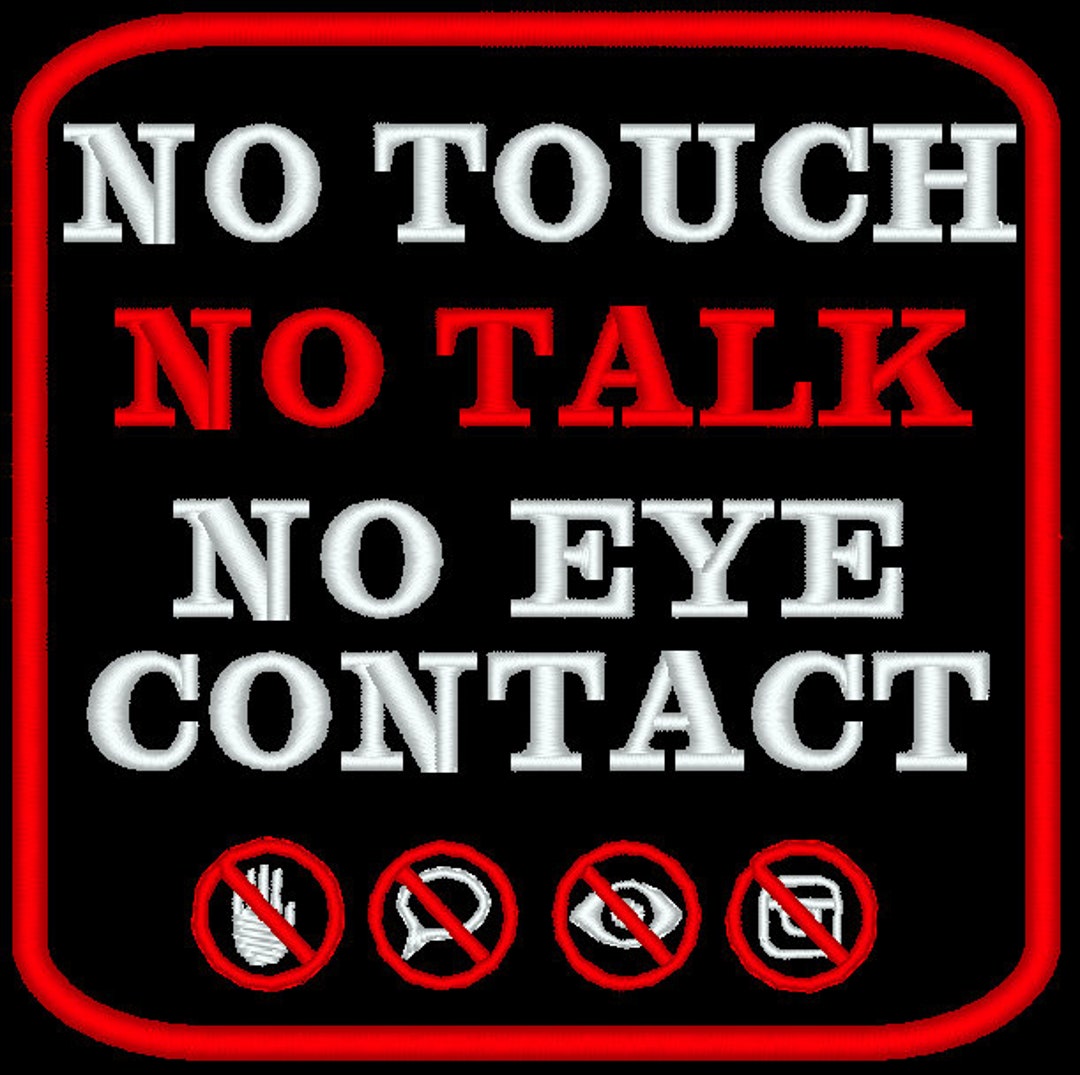 No Touch No Talk No Eye Contact Patch Patch for Dog, Dog Gear and Vest ...