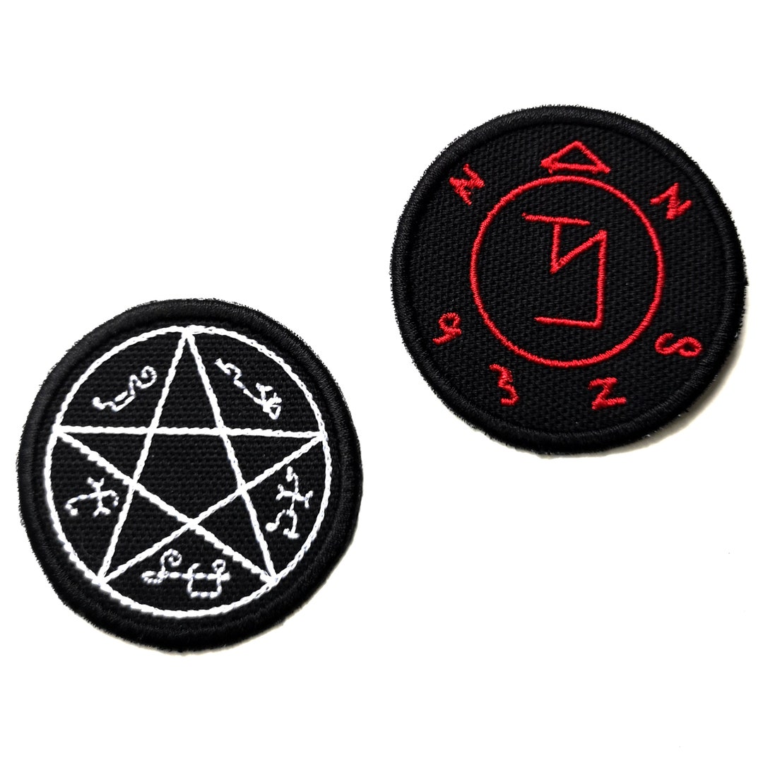 Supernatural Patches, Combo Devil's Trap and Angel Sigil Patches Iron ...